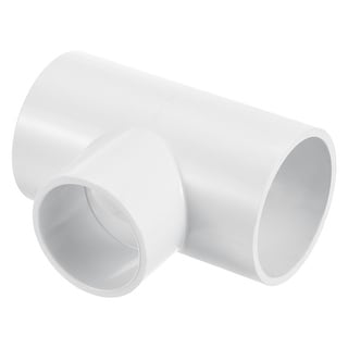 1 1/2" x 1 1/4" 3 Way Tee Pipe Fittings UPVC, Joint Coupling Pipe Adapter, White - Bed Bath ...